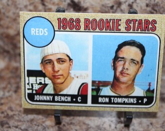 1968 Johnny Bench 247 Topps Baseball Rookie Card, No Creases TC - Etsy