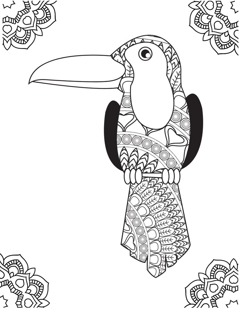 Mandala Animal Patterns Coloring Books - Instant Download - PDF 28 ...
