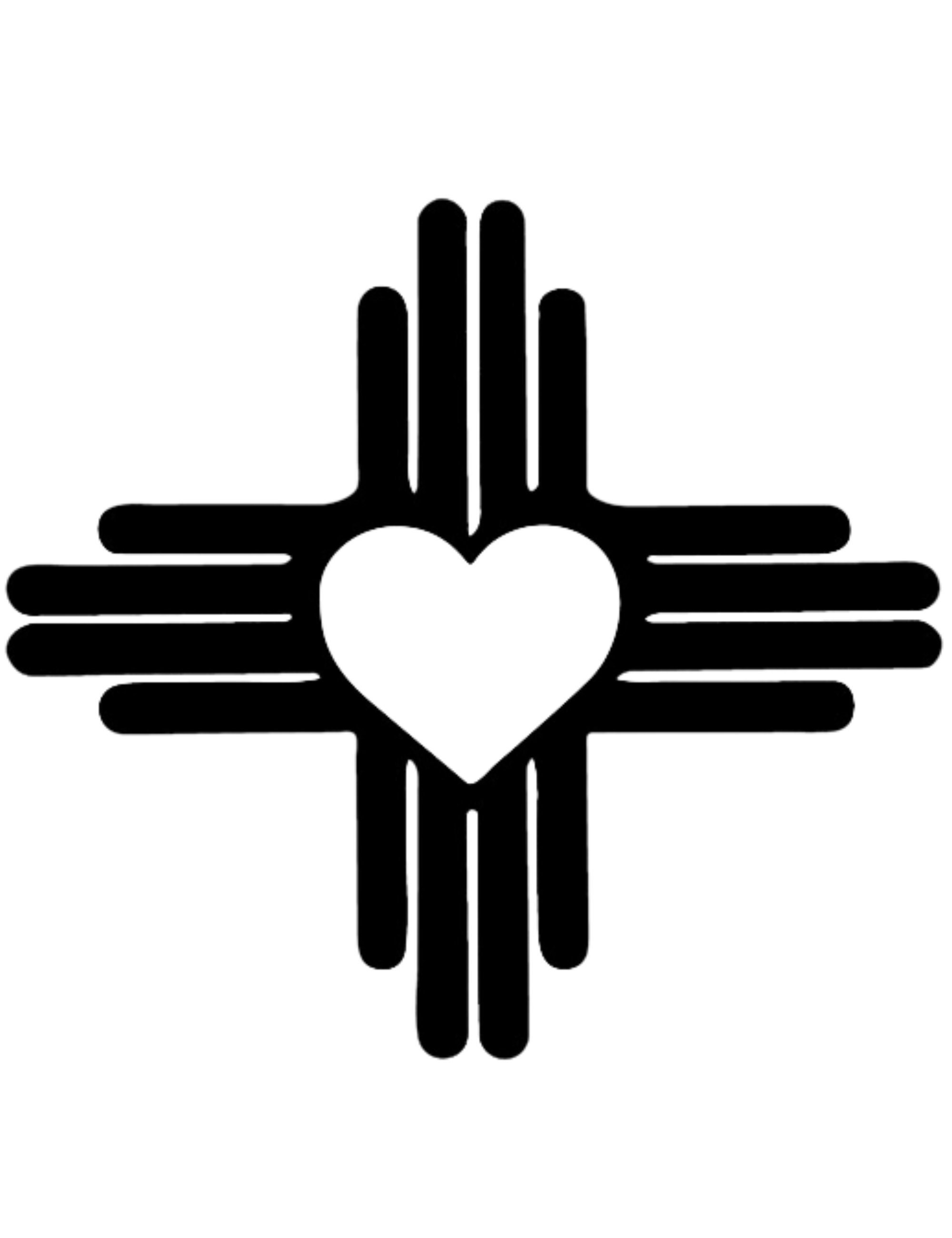 New Mexico Zia Decal With Heart Vinyl NM Home Love Car - Etsy