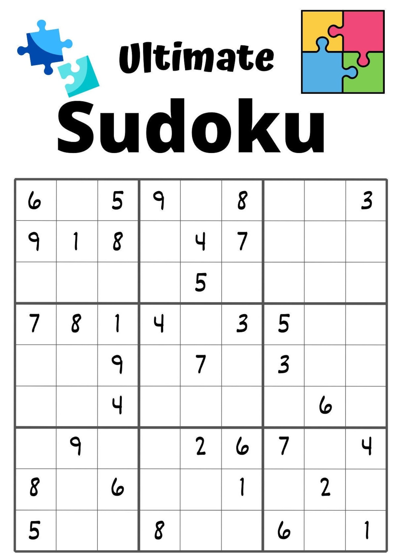 76 Ultimate Sudoku Puzzles Includes New Versions Like Jigsaw, Letter ...