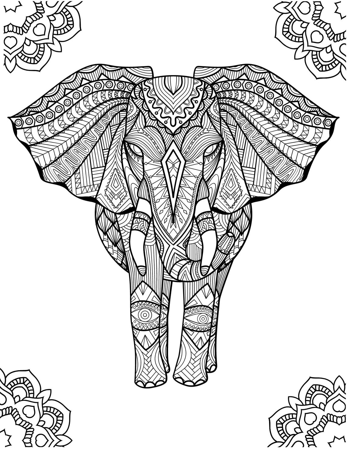 Mandala Animal Patterns Coloring Books Instant Download - Etsy