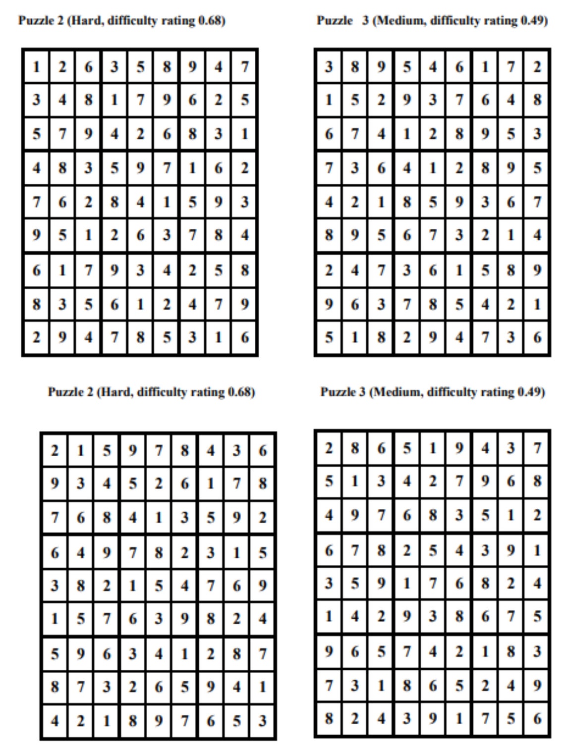 50 Sudoku Puzzles of All Difficulties - Etsy