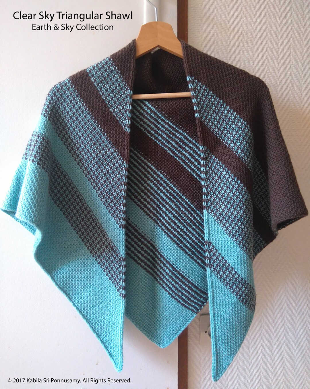 Clear Sky Triangular Shawl - Tunisian Crochet Pattern - Etsy
