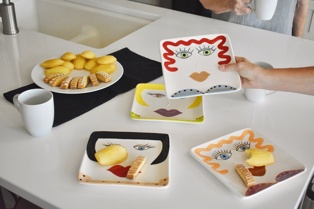 Hand-painted Face Plates, Dessert Plate Sets, Dinner Party Plates ...
