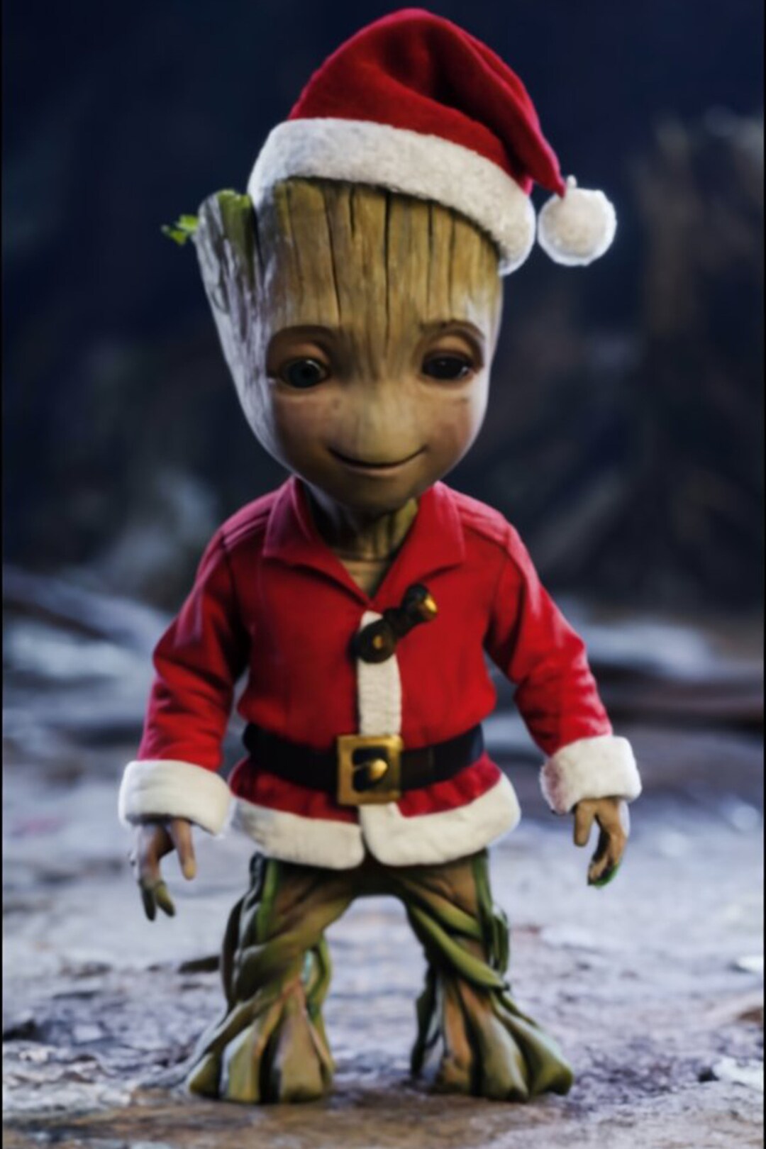 Baby Groot Santa Poster My Artwork - Etsy