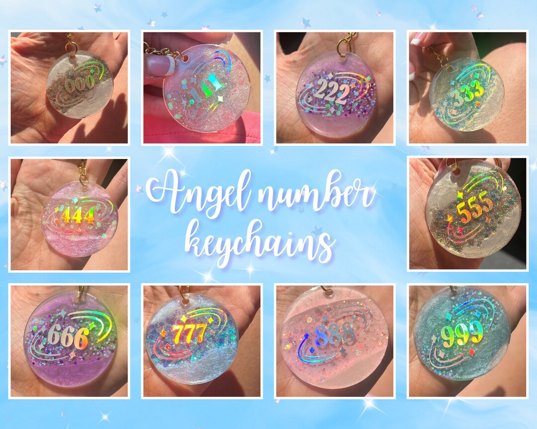 Angel Number Keychains - Etsy
