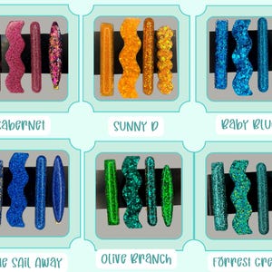 Colorful Glitter Hair Clips Different Colors 4 Different Shapes - Etsy