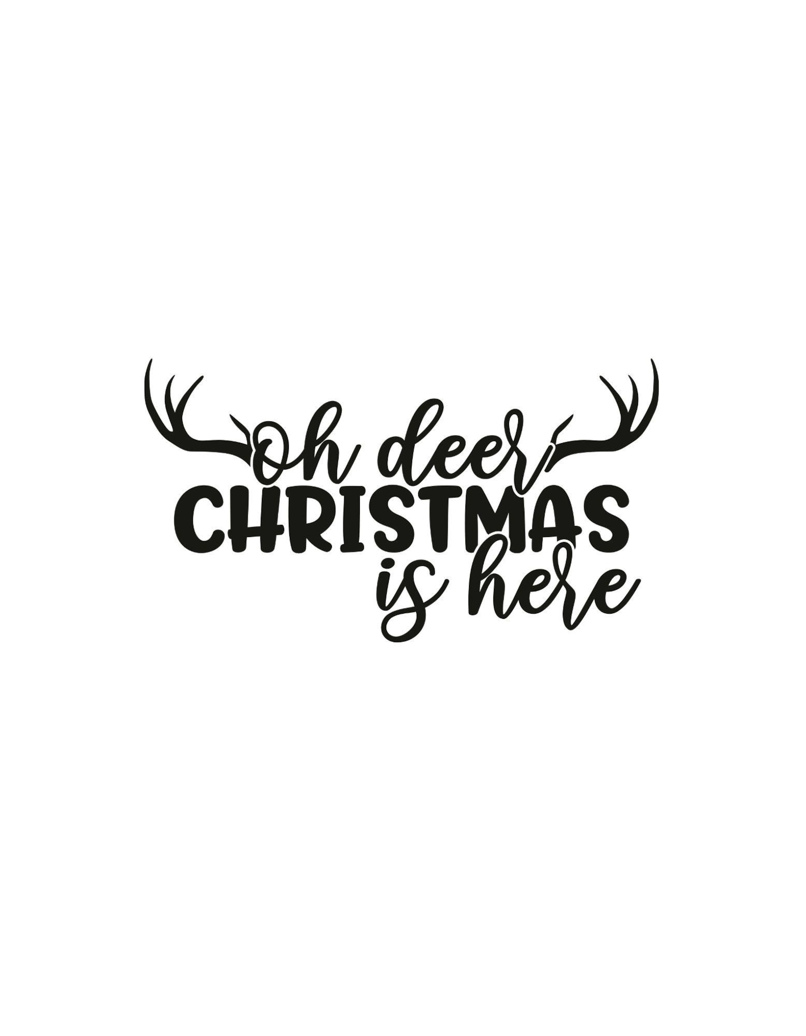Oh Deer Christmas is Here PNG - Etsy