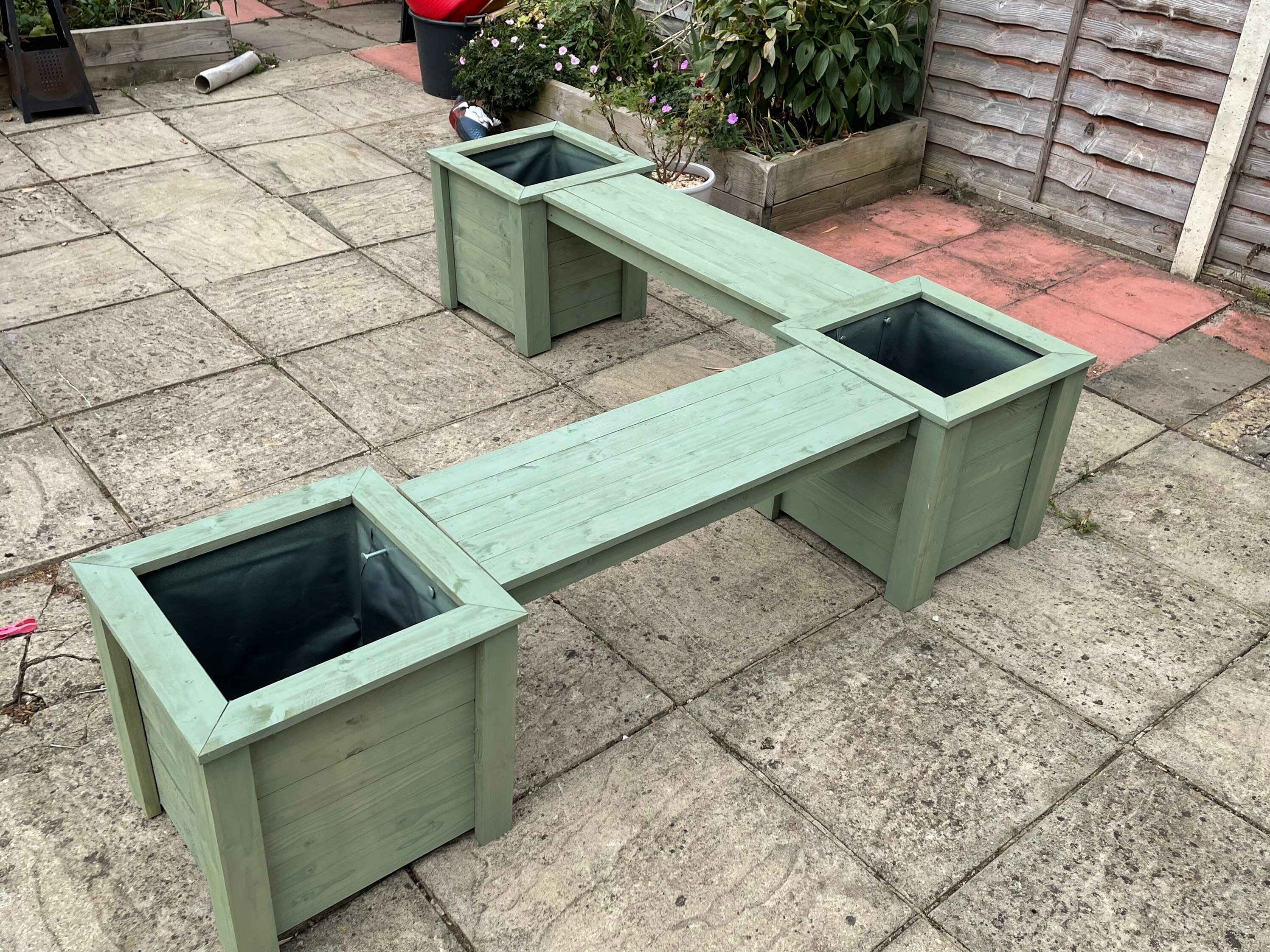 Corner Garden Bench Planter - Etsy UK