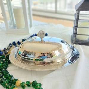 Turkish Handmade Copper Serving Plate With Lid, Copper Platter for ...