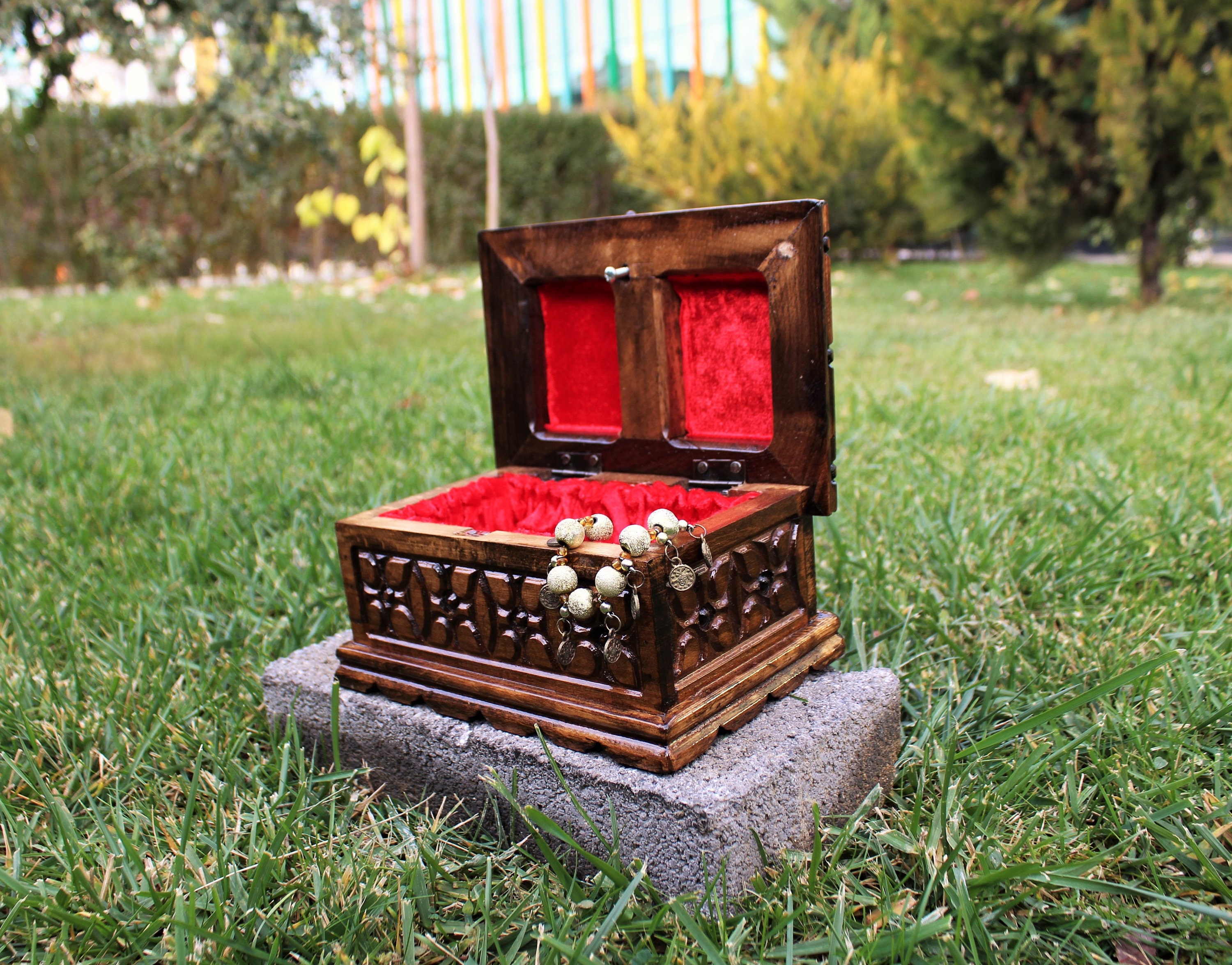 Engraved Wooden Box,handmade Walnut Wood Box,decorative Gift Box ...