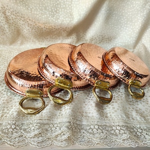 Copper Frying Pan Set,handcrafted Copper Omelette Pan,kitchen Decor ...