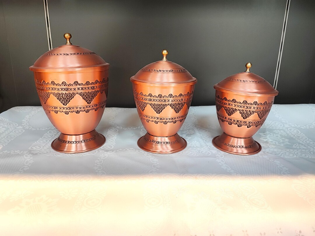 Copper Jar,handmade Copper Canister,sugar Coffee and Tea Canister ...