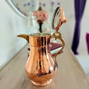 Traditional Copper Water Pitcher,pure Copper Hammered Jug, Copper Home ...