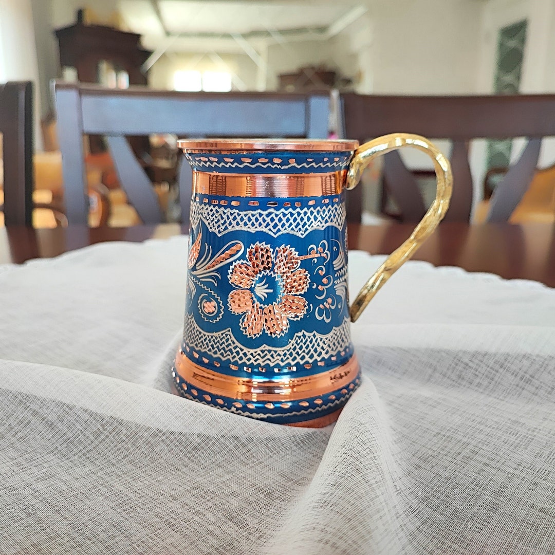 Handmade Copper Cup,pure Copper Mug,moscow Mule Mug,17 Oz Beer Mug,hand ...