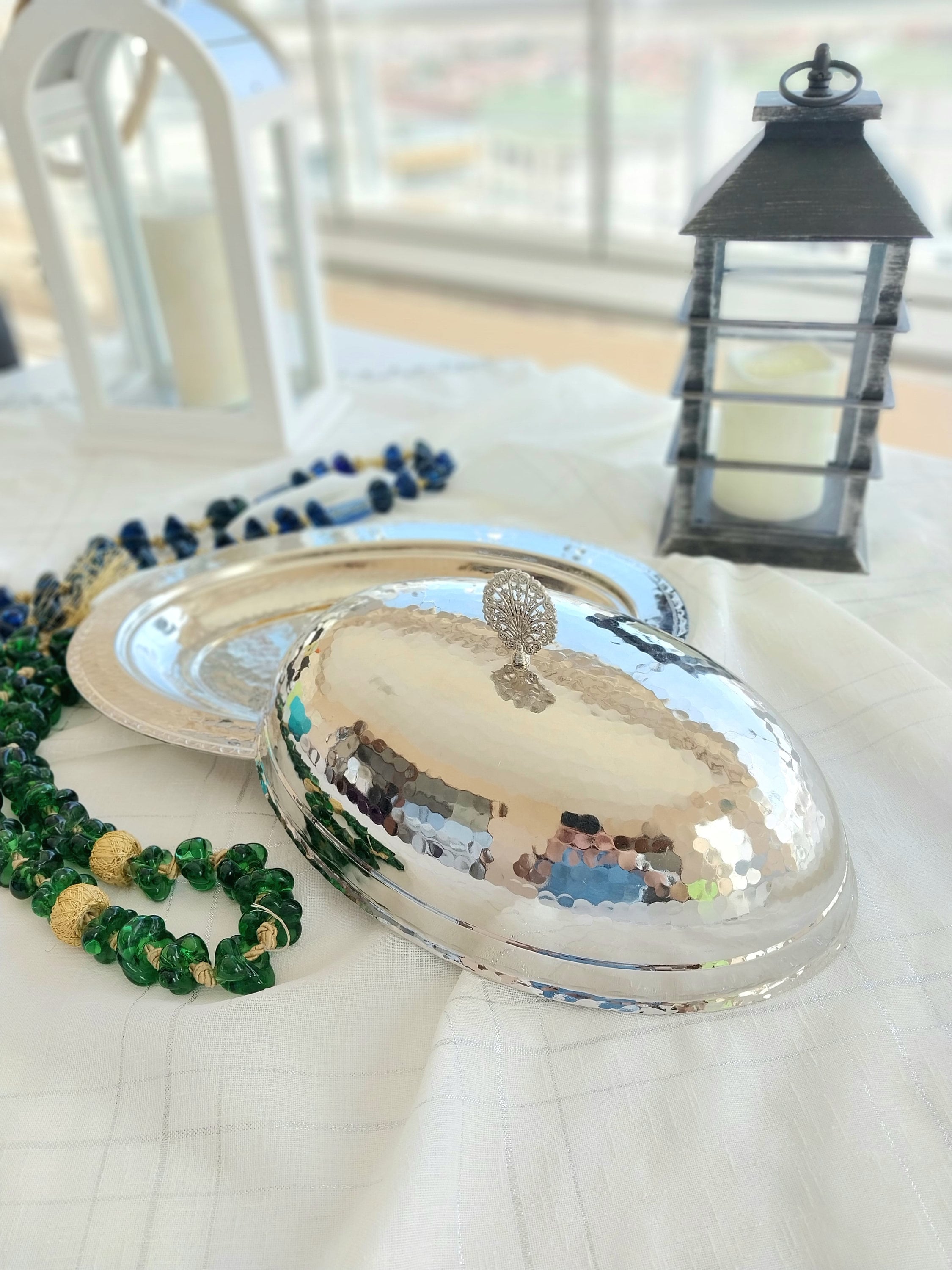 Turkish Handmade Copper Serving Plate With Lid, Copper Platter for ...