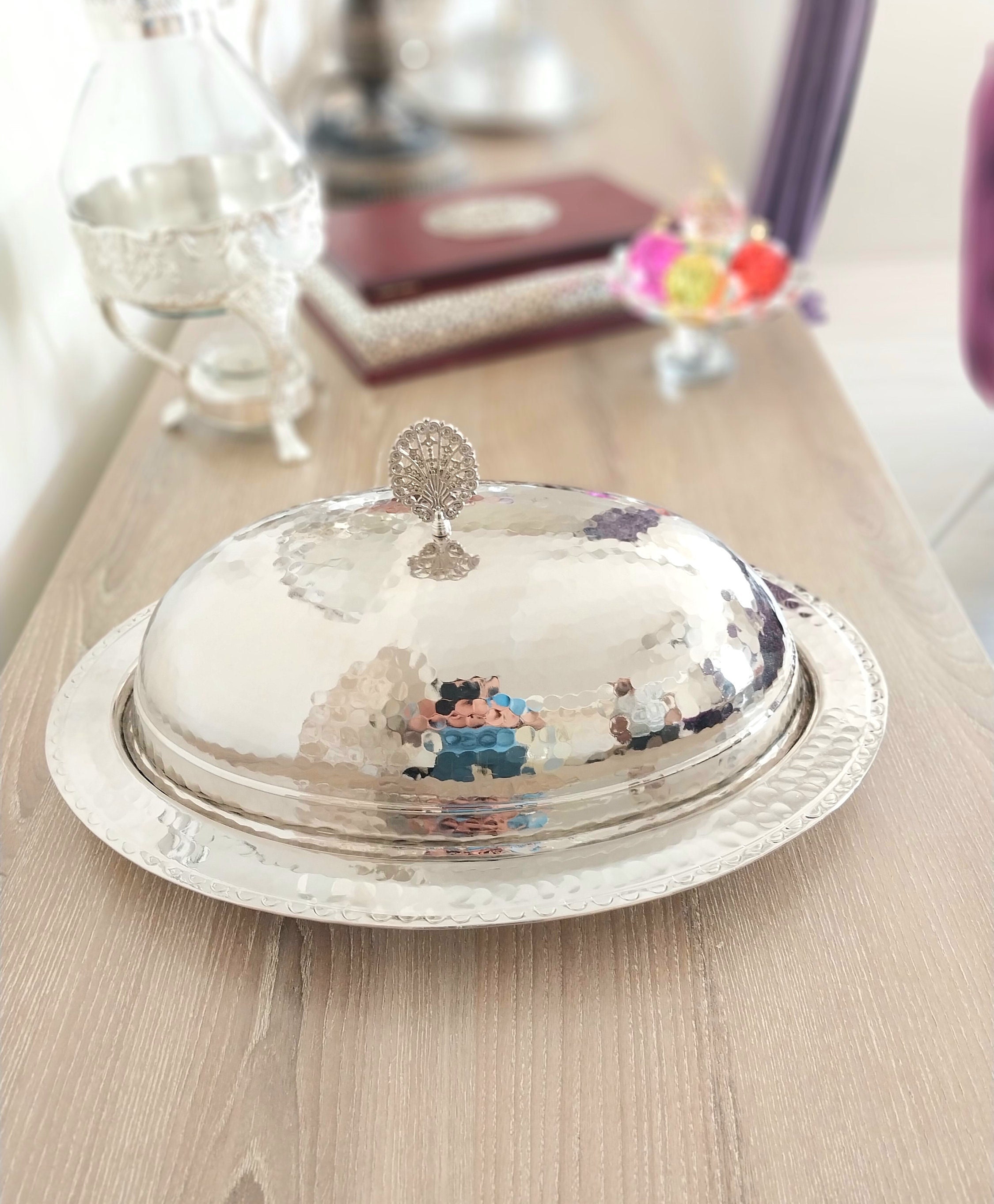 Turkish Handmade Copper Serving Plate With Lid Copper Platter - Etsy UK