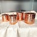 Set of 4 Copper Jar,handcrafted Copper Container,copper Spice Container ...