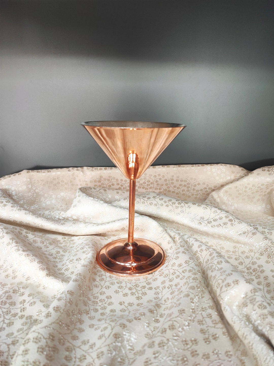 Copper Martini Glass,cocktail Glass, Handmade Copper Glass,copper ...