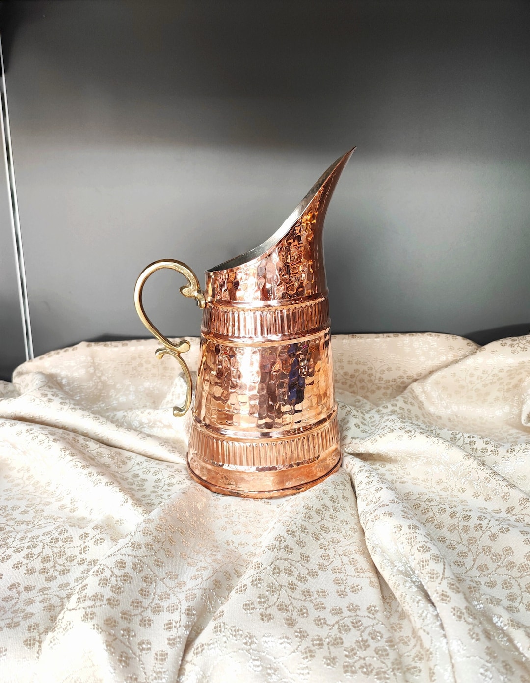 Handcrafted Copper Pitcher,copper Water Dispenser,drinking Pitcher ...