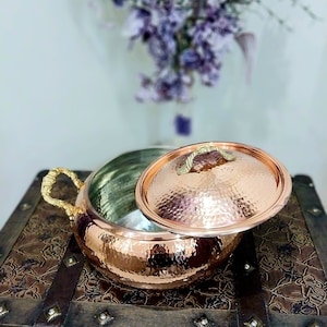 Pure Copper Cookware, 2mm Solid Copper Utensil, Cooking Pot Set ...