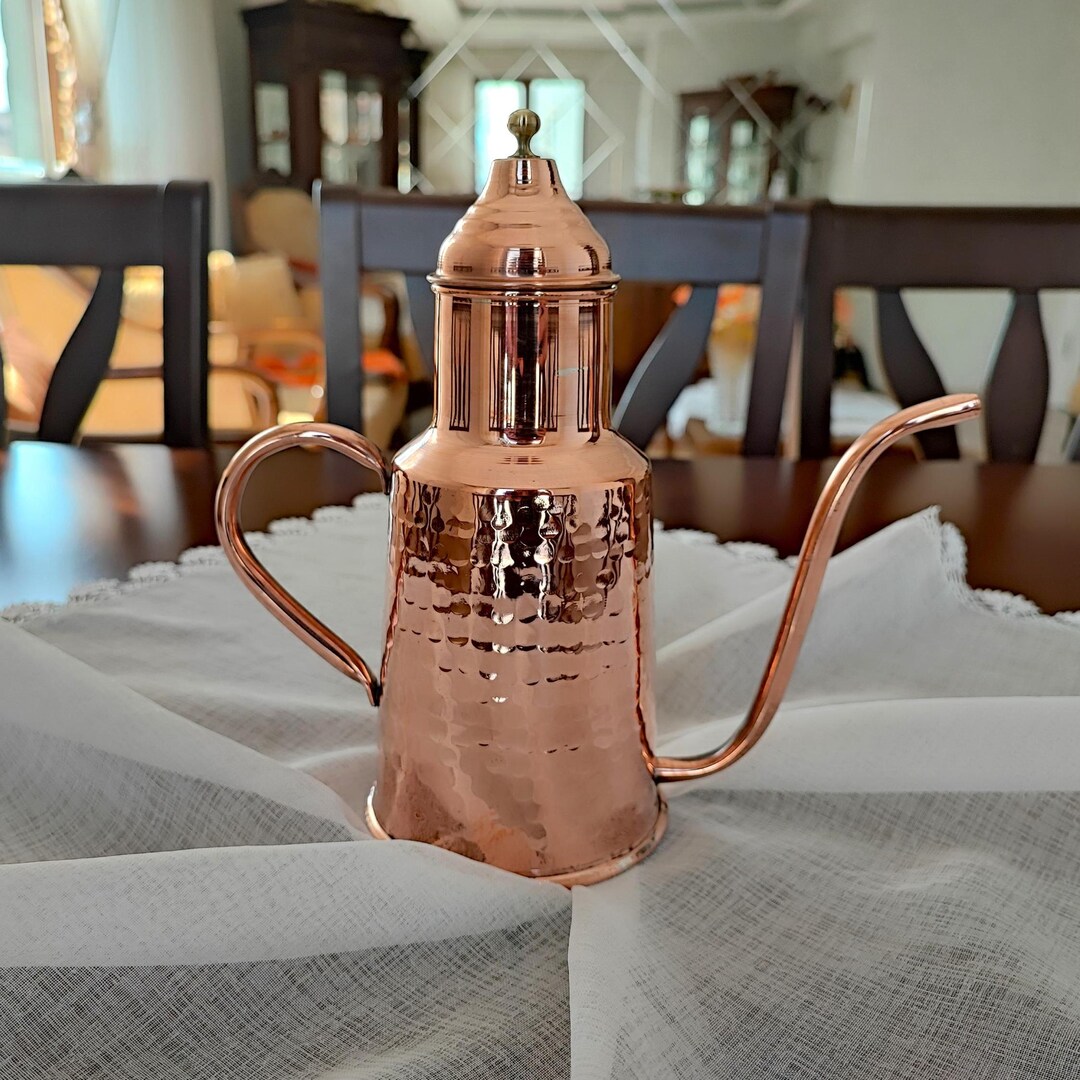 Hammered Opper Oil Container,oil Cruet,olive Oil Bottle,handmade Copper ...
