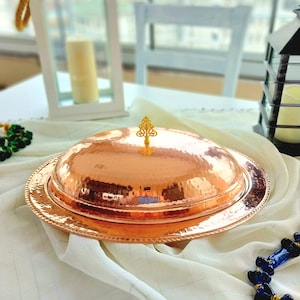 Copper Plate and Top,serving Plate,decorative Plates,serving Platter ...
