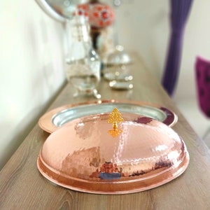 Copper Plate and Top,serving Plate,decorative Plates,serving Platter ...
