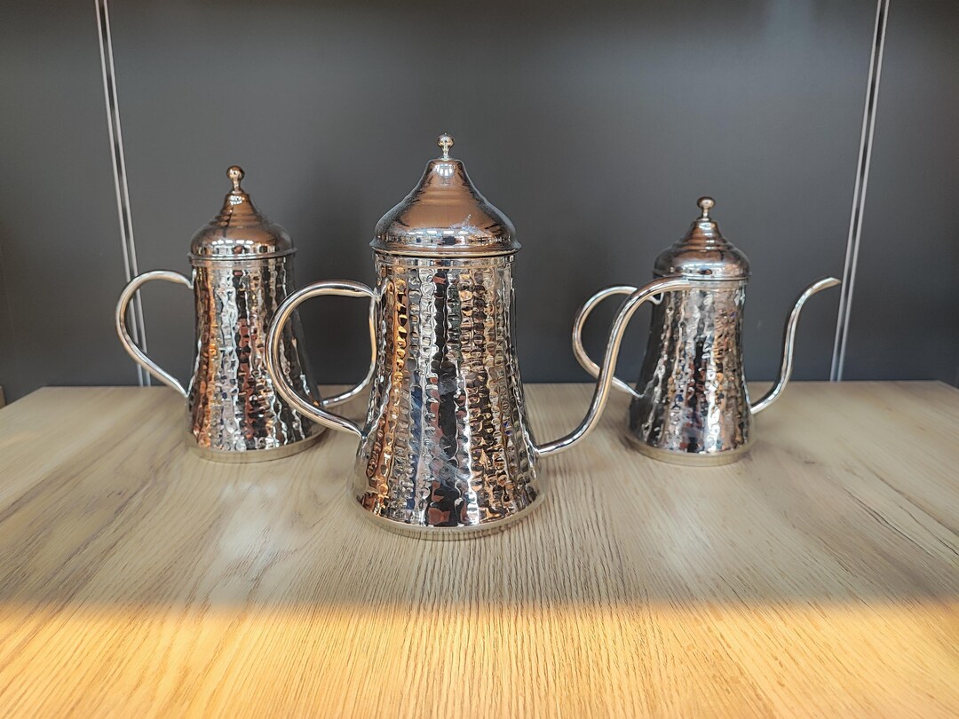 Copper Oil Container, Hammerede Oil Cruet, Olive Oil Bottle, Handmade ...