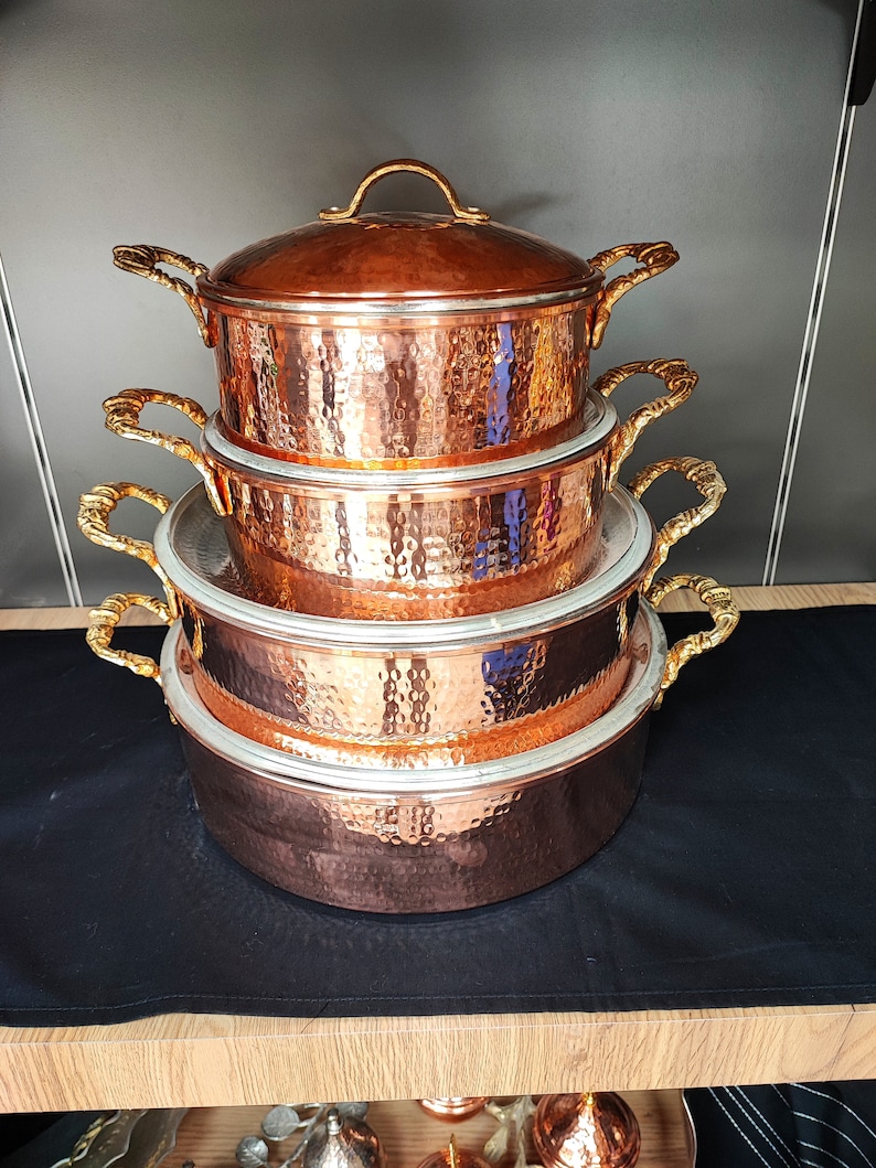 Copper Cooking Pot Hand Hammered Copper Casserole Pot With Lid Copper