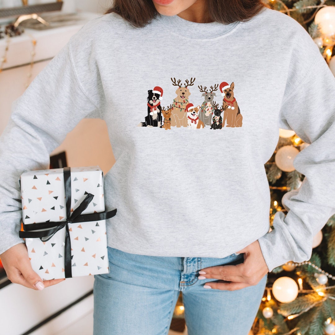 Christmas Dogs DTF Transfer Ready to Press Holiday Season Transfer Pet ...