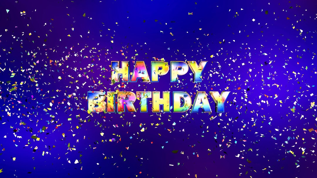 Happy Birthday Celebration 3D Intro Video Opening Title With - Etsy