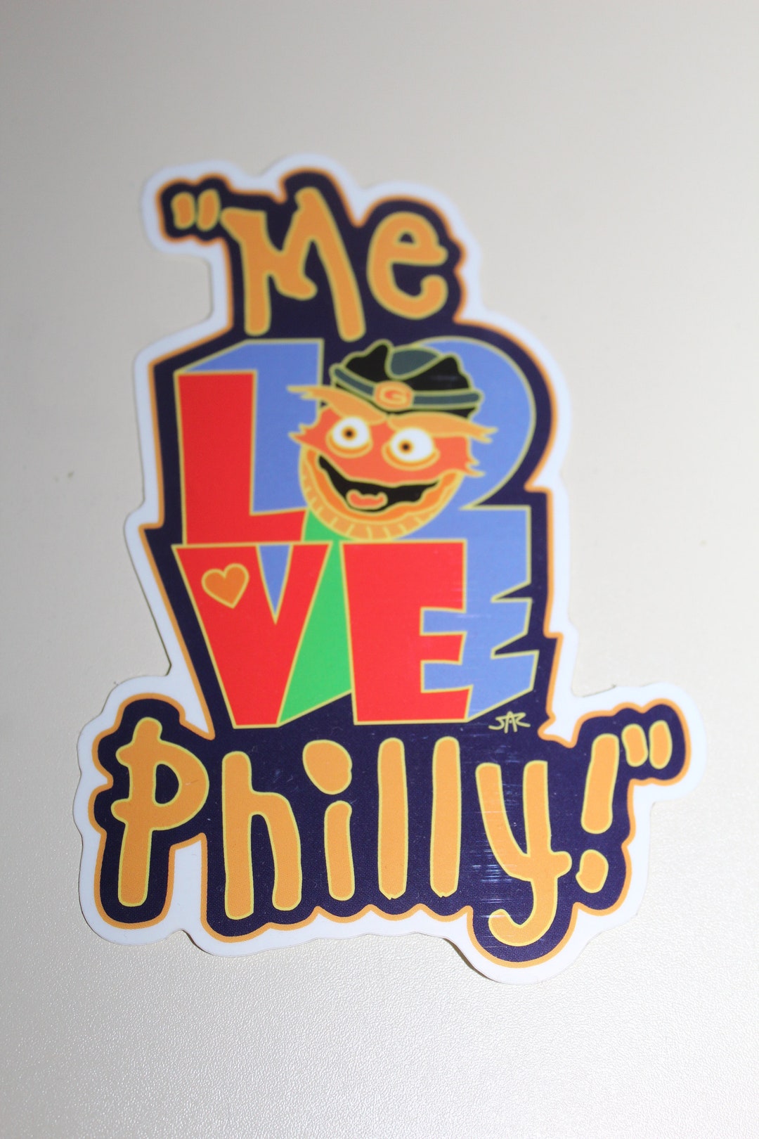 Gritty Loves Philly Sticker - Etsy