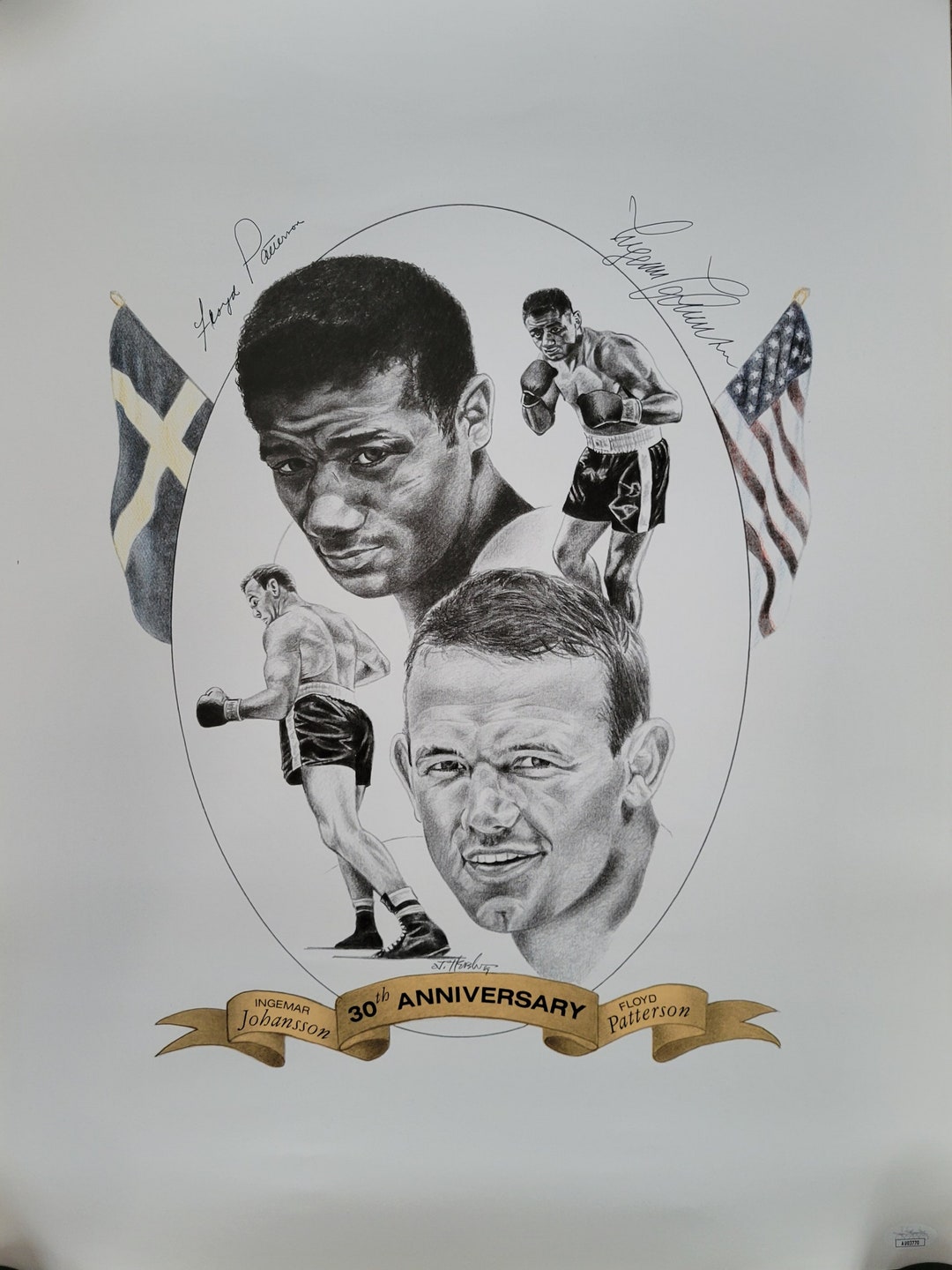 Floyd Patterson & Ingemar Johansson Signed 30th Anniversary Poster 3 ...