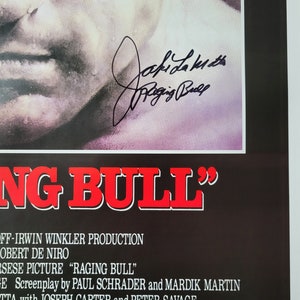 Jake Lamotta Signed Full Size Raging Bull Poster Robert Deniro JSA Coa ...