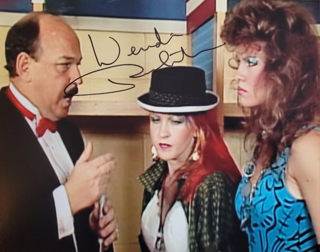 Wendi Richter Signed 8x10 Photo With Cyndi Lauper & Mean Gene Okerlund ...