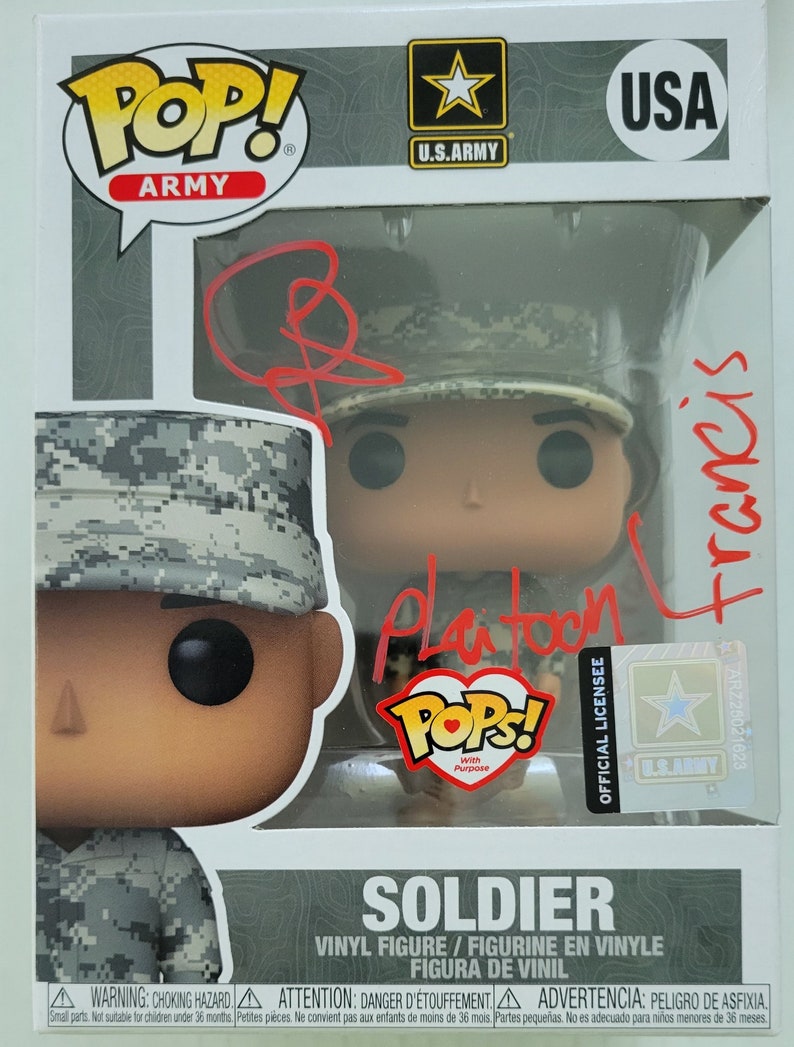 Corey Glover Signed Soldier Pop Funko Francis Platoon Beckett Coa - Etsy