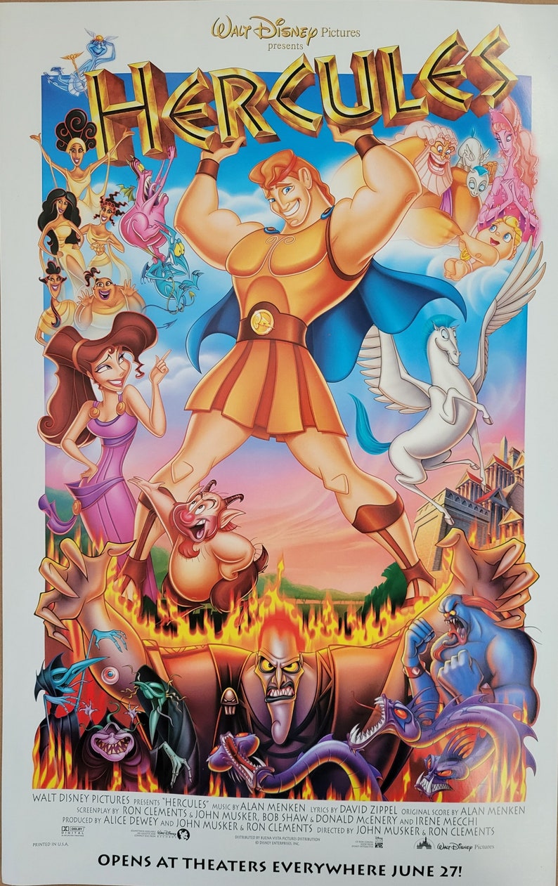 Hercules Double Sided Movie Poster Mcdonalds - Etsy