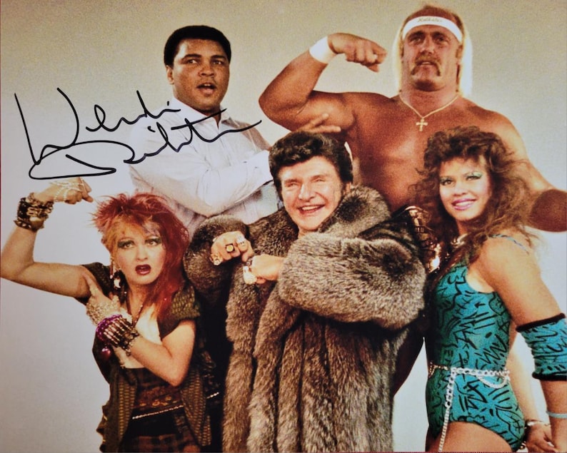 Wendi Richter Signed 8x10 Photo Wrestlemania 1 Muhammad Ali Hulk Hogan ...