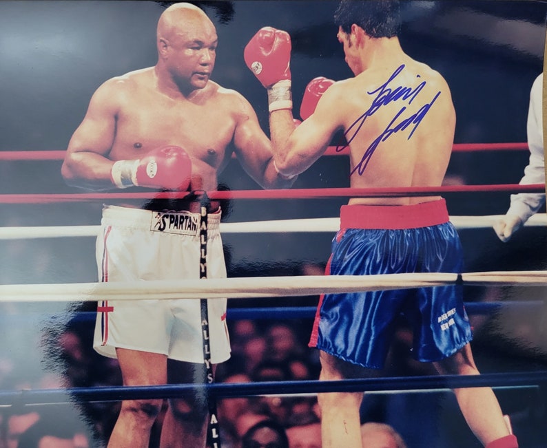 2 Different Lou Savarese Signed 8x10 Photos 1 Vs Mike Tyson 1 Vs George ...
