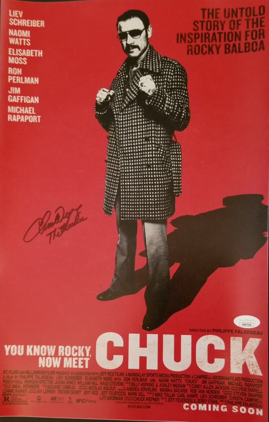 Chuck Wepner Signed 11x17 CHUCK Poster the Bleeder Fought Ali JSA Coa ...