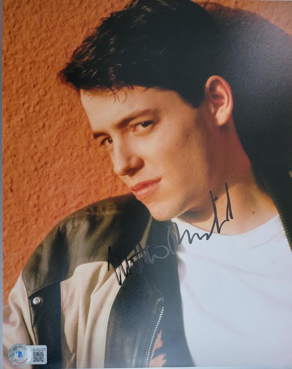 Matthew Broderick Signed 8x10 Photo Ferris Bueller's Day off Beckett ...