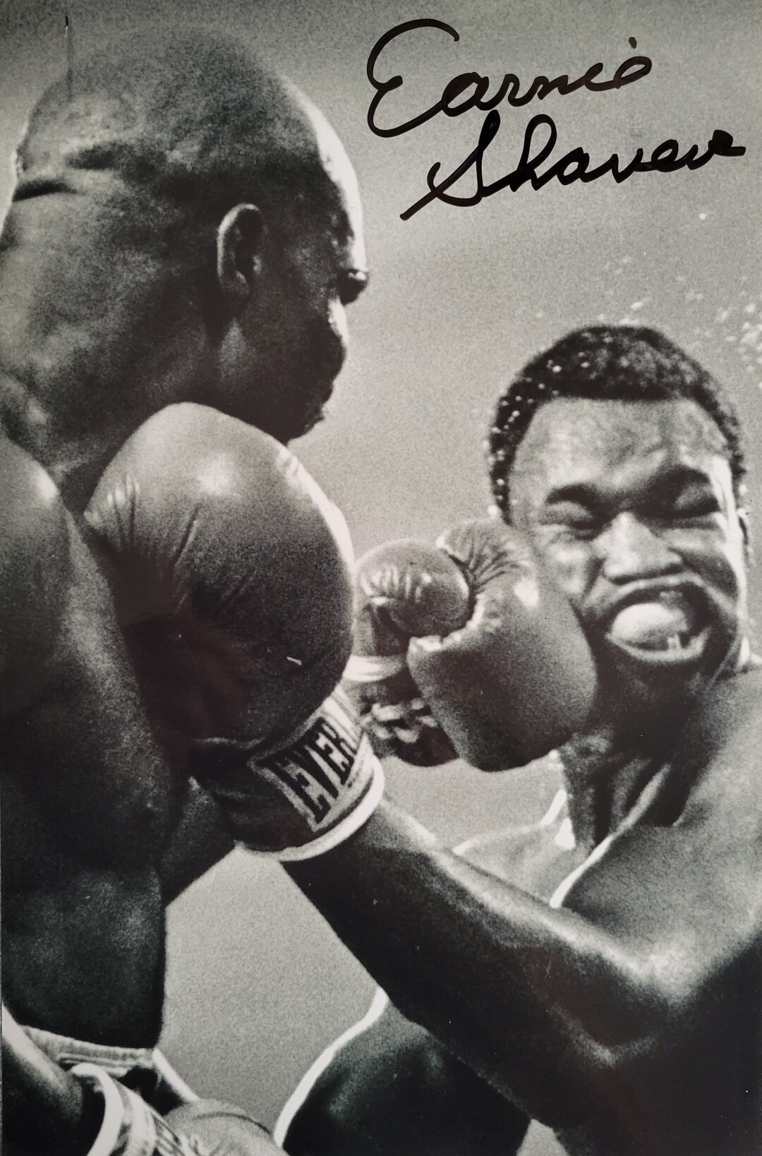 Earnie Shavers Signed 8x12 Photo Drilling Earnie Shavers Also Fought ...