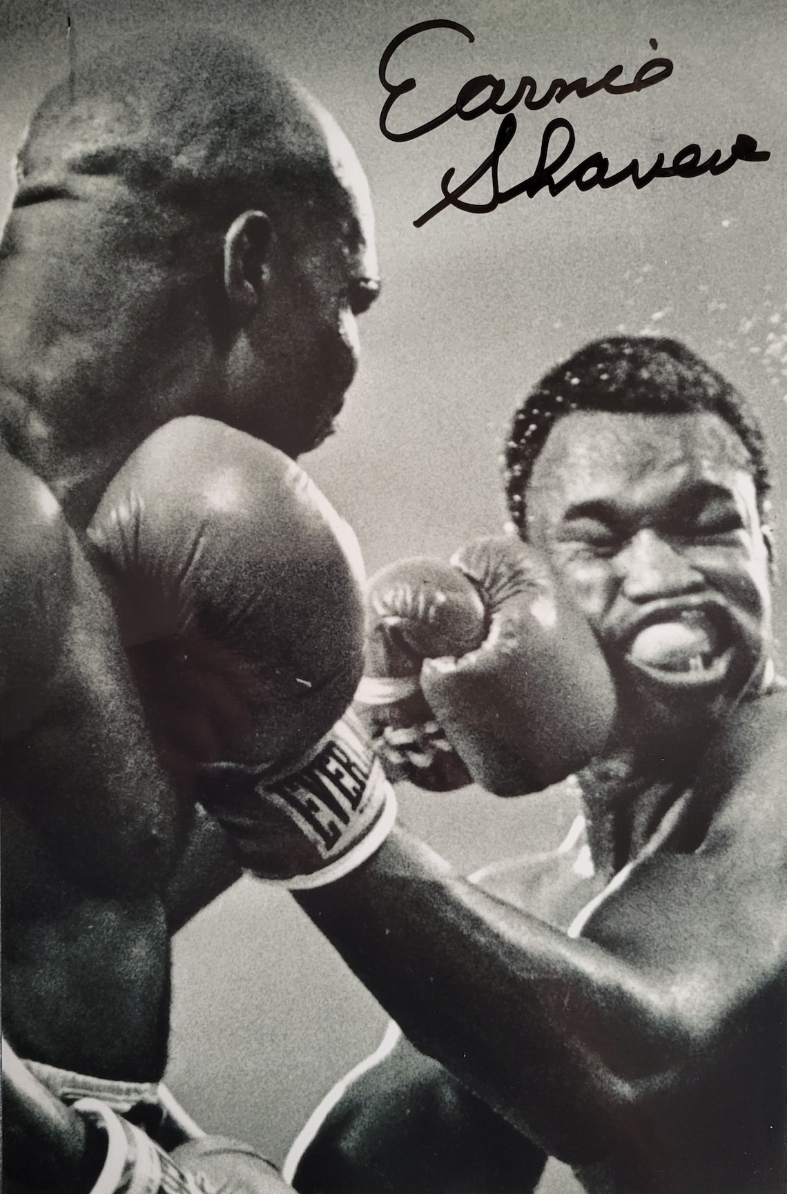 Earnie Shavers Signed 8x12 Photo Drilling Earnie Shavers Also Fought ...