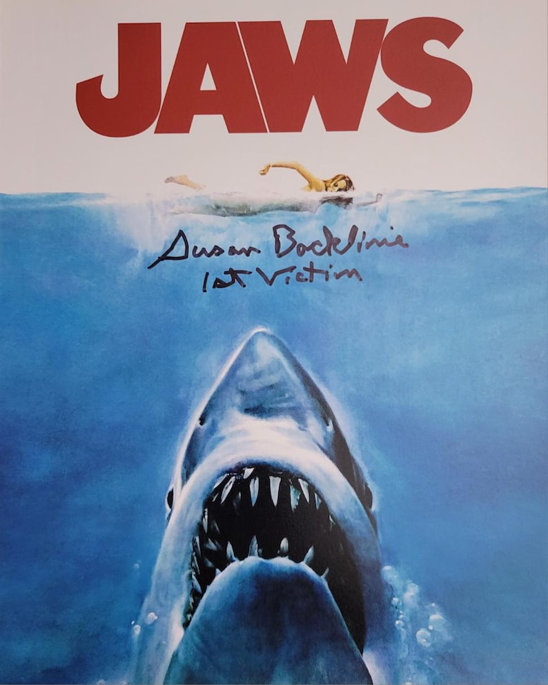 Susan Backlinie Signed 8x10 Iconic Photo Jaws 1st Victim Chrissie - Etsy
