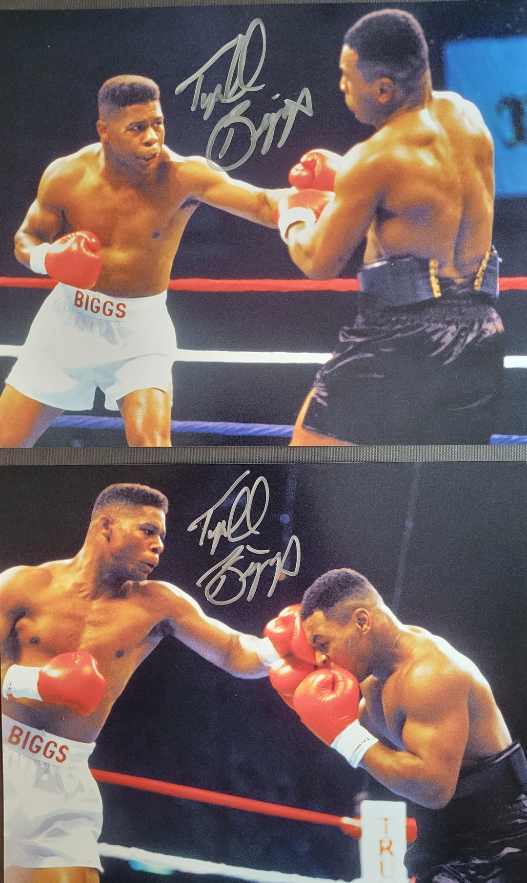 2 Different Tyrell Biggs Signed 8x10 Photos Vs Mike Tyson - Etsy