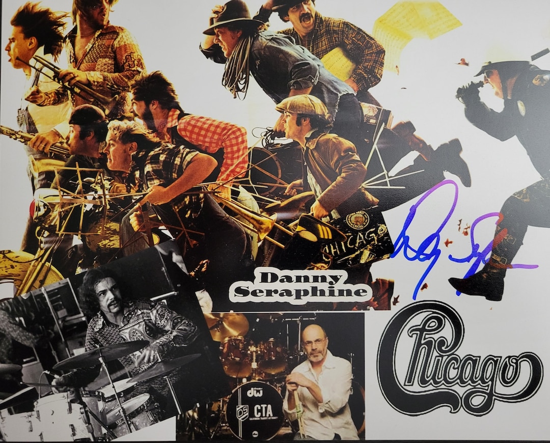 Danny Seraphine Signed 8x10 Photo Chicago Original Drummer RRHOF 2016 ...