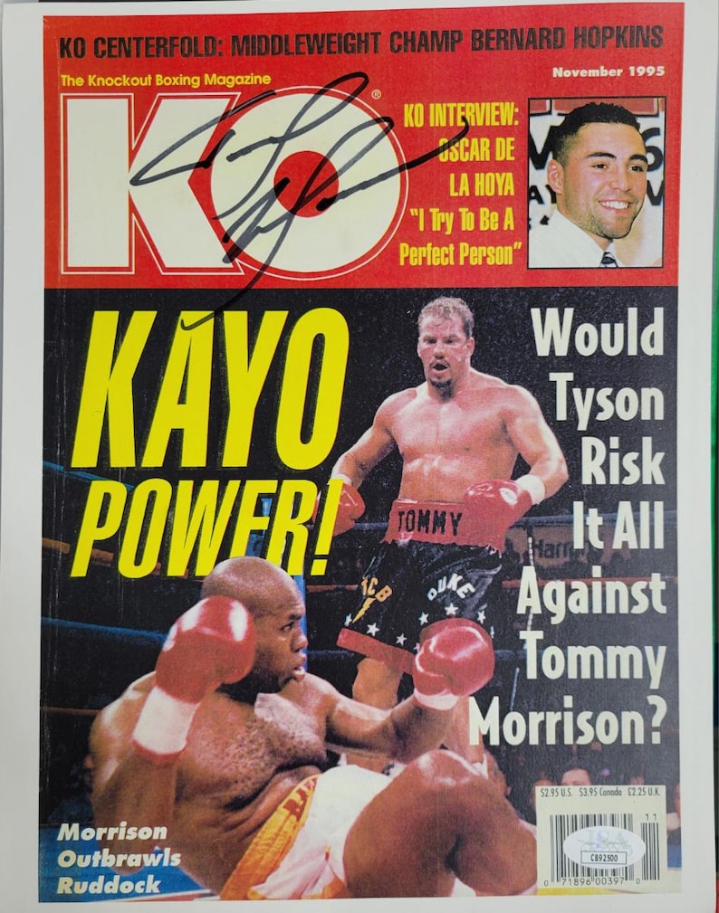 Tommy Morrison Signed 8x10 Photo Vs Donovan Razor Ruddock JSA Cos - Etsy