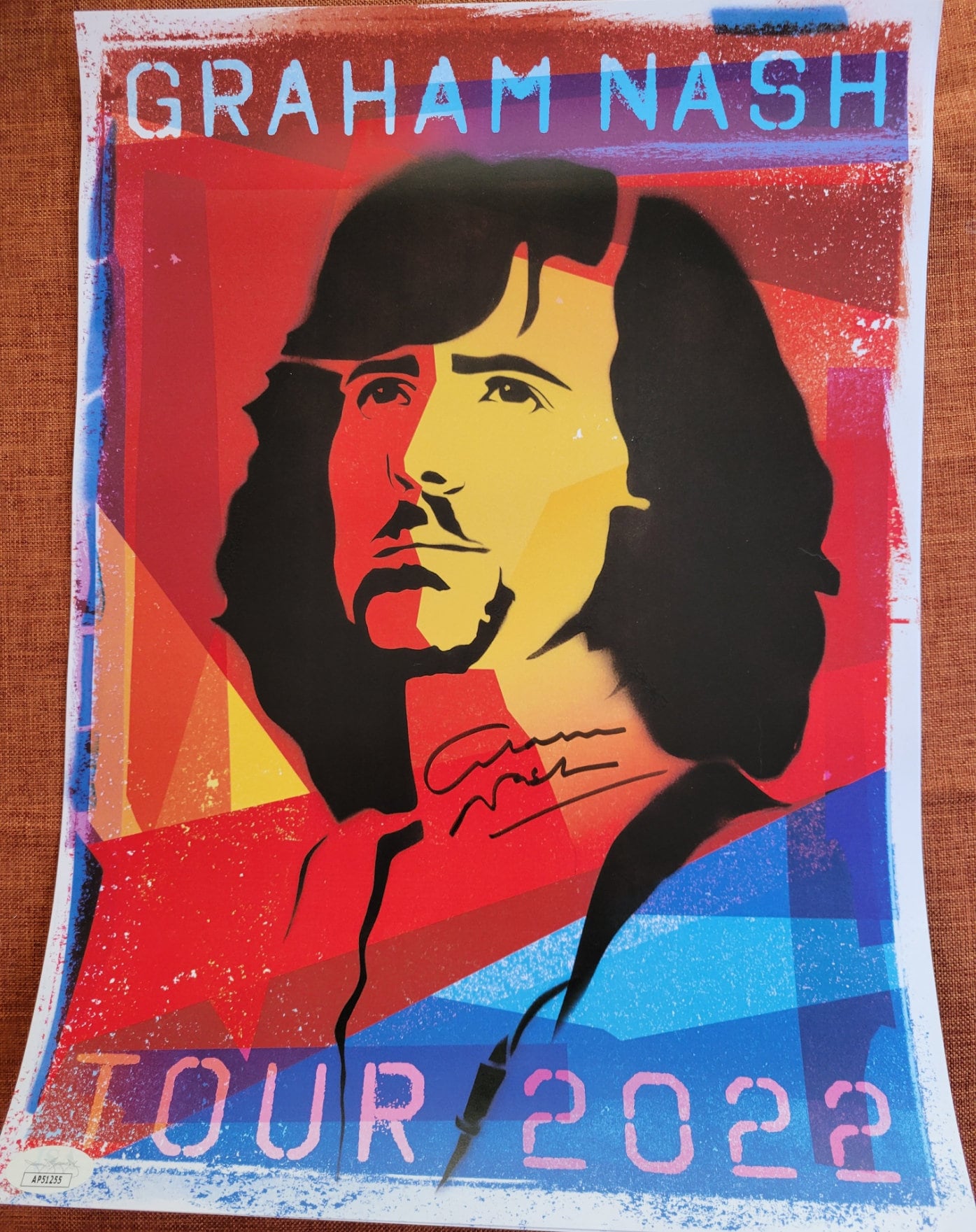 Graham Nash Signed 11x15 Poster Teach Your Children Crosby Stills Nash ...