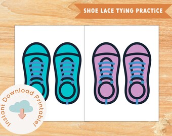 Shoe Tying Practice Printable - Etsy